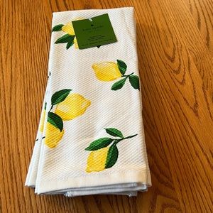 kate spade | Kitchen | Nwt Kate Spade Set Of 3 Lemon Kitchen Towels ...